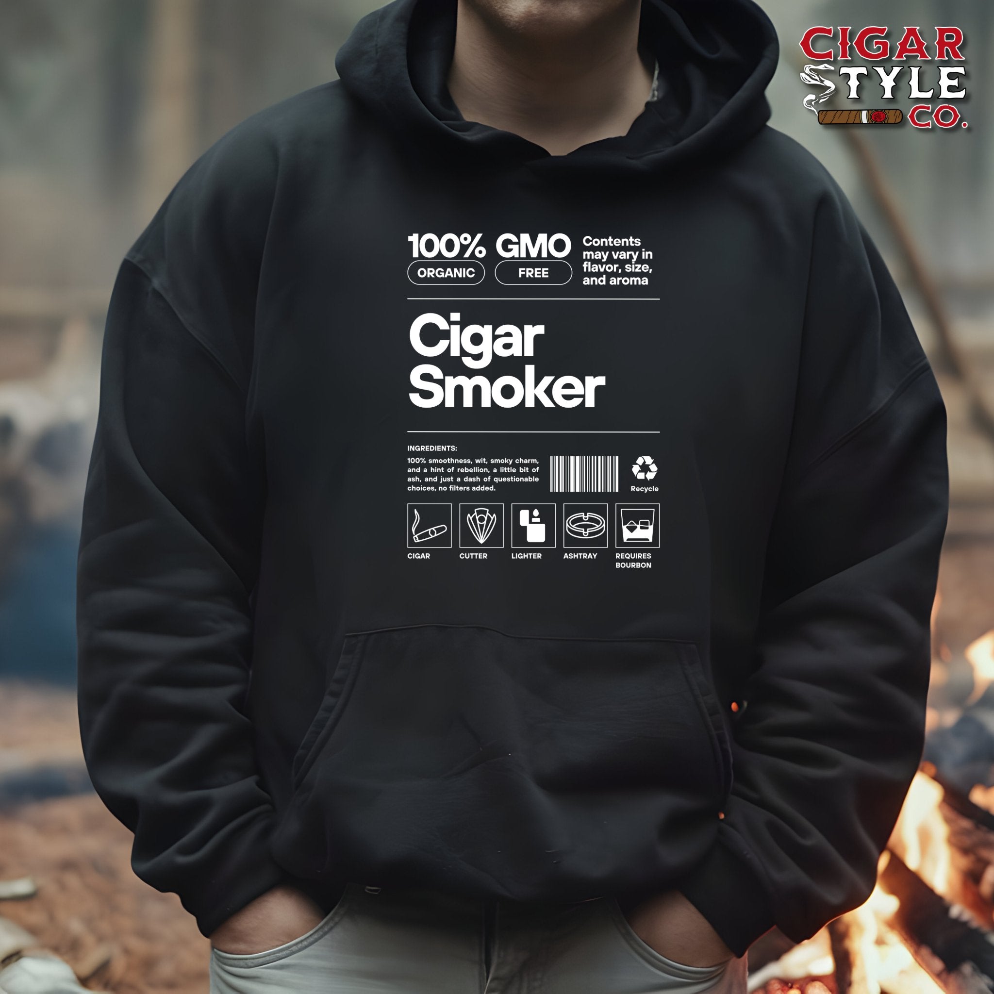 Cigar Smoker Label Hoodie – Cigar Style Co.